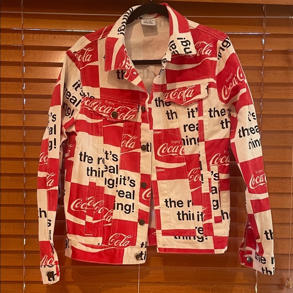 Coca Cola | Jackets & Coats | Iconic Coca Cola Womens Red And White ...
